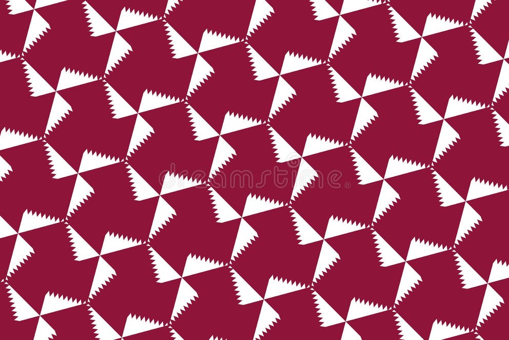 Geometric Pattern in the Colors of the National Flag of Qatar. the ...