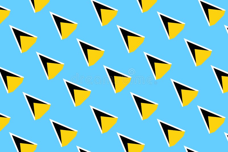 Geometric Pattern in the Colors of the National Flag of Saint Lucia ...