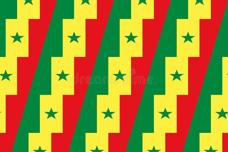 Geometric Pattern in the Colors of the National Flag of Senegal. the ...