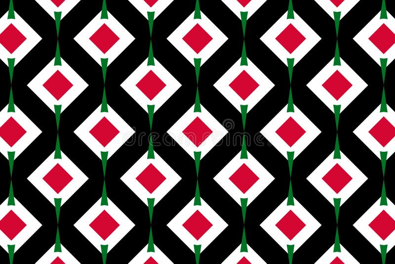 Geometric Pattern in the Colors of the National Flag of Sudan. the ...