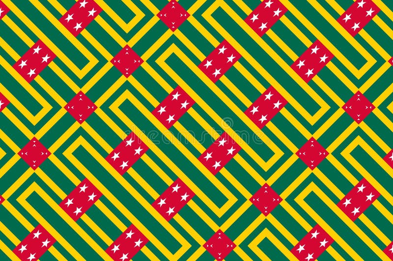 Geometric Pattern in the Colors of the National Flag of Togo. the ...