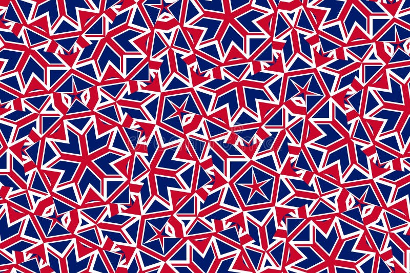 Geometric Pattern in the Colors of the National Flag of United Kingdom ...