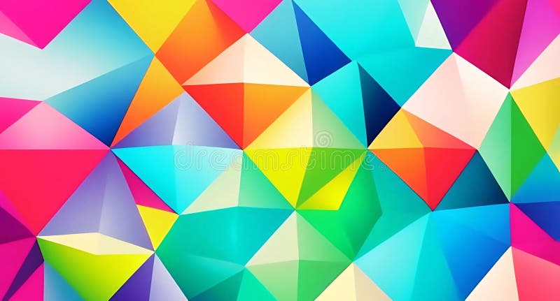 AI Generated Geometric Multi Coloured Pattern Background Stock ...