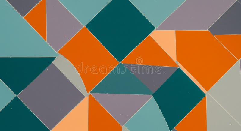 Geometric Pattern Composed of Colorful Tiles Arranged in Various Shapes ...