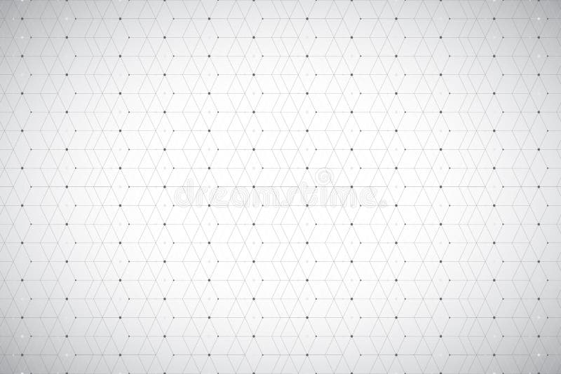 Geometric Pattern with Connected Line and Dots. Graphic Background ...