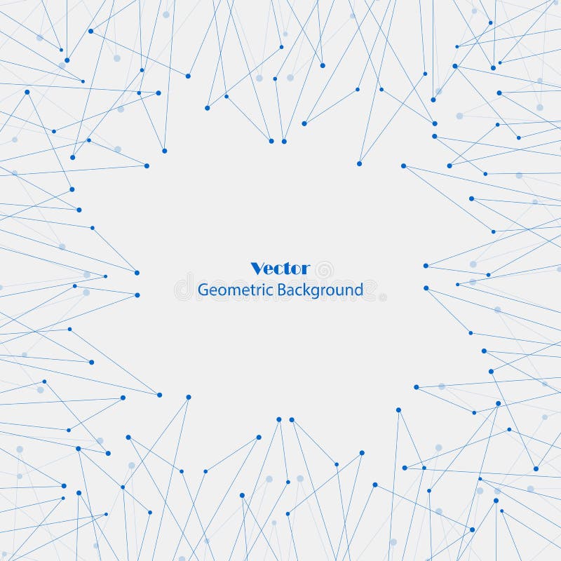 Geometric Pattern with Connected Lines and Dots. Vector Illustration ...