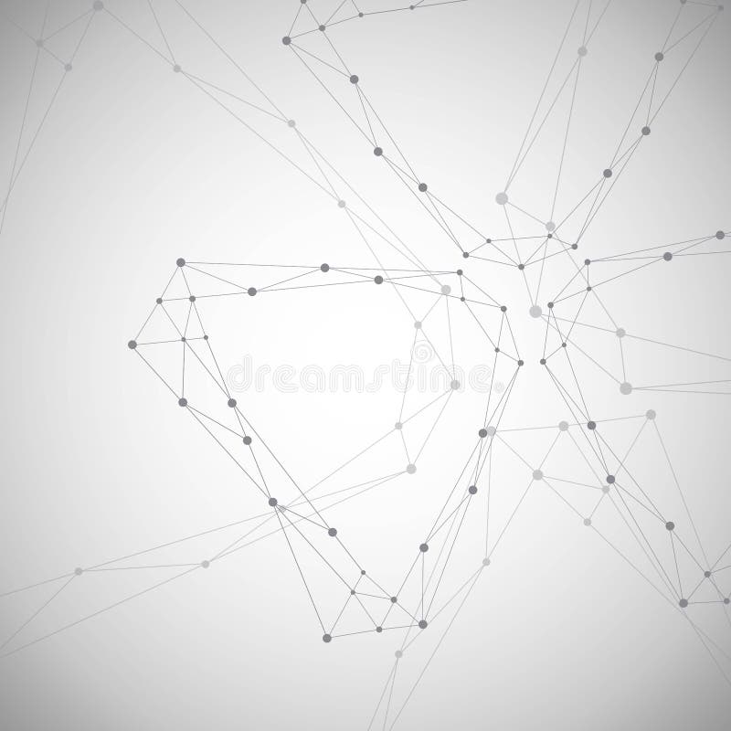 Geometric Pattern with Connected Lines and Dots. Vector Illustration ...