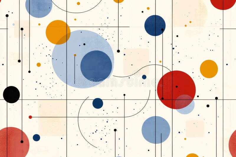 Geometric Pattern Connecting Circles and Lines Creating a Modern ...