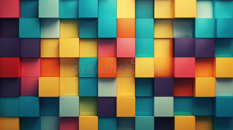 A Geometric Pattern Created by the Placement of Blocks in Different ...