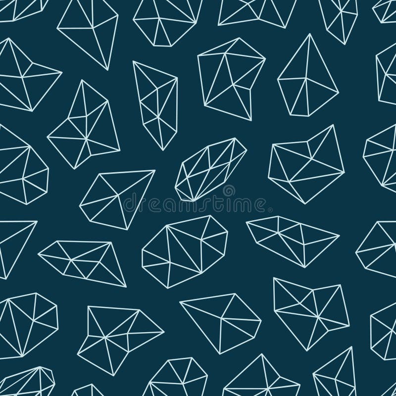 Geometric Pattern with Crystals in Polygon Style. Stock Vector ...