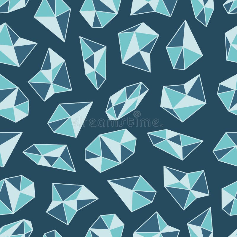 Geometric Pattern with Crystals in Polygon Style. Stock Vector ...