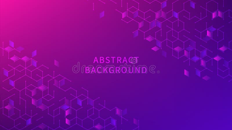 Geometric Pattern with Cubes and Hexagons. Technology Background Stock ...