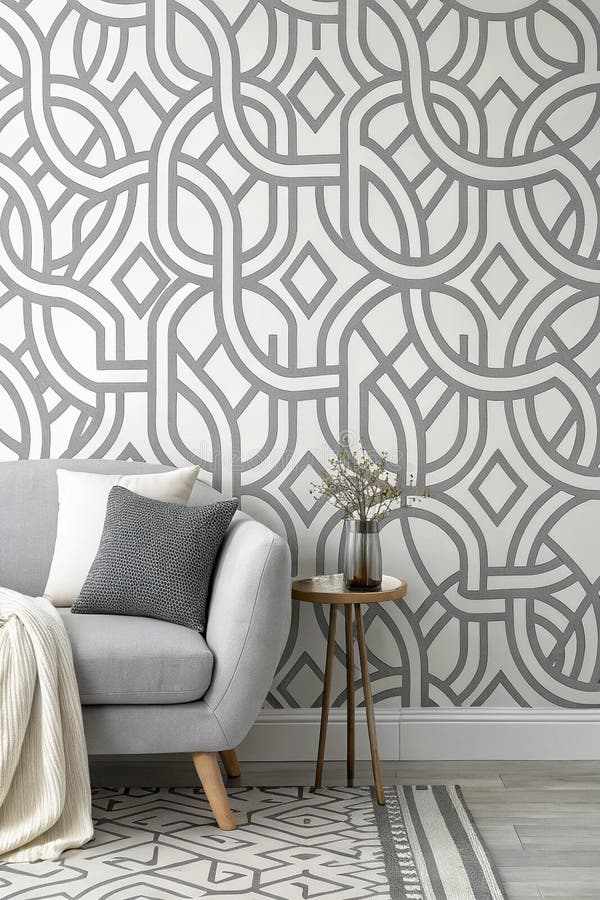 Geometric Pattern Design in Modern Interior Stock Image - Image of ...