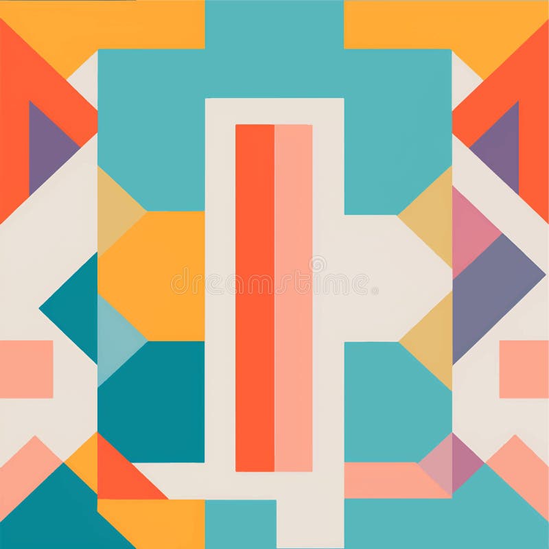 Geometric Pattern Design of Scandinavian Abstract Color or Swiss ...