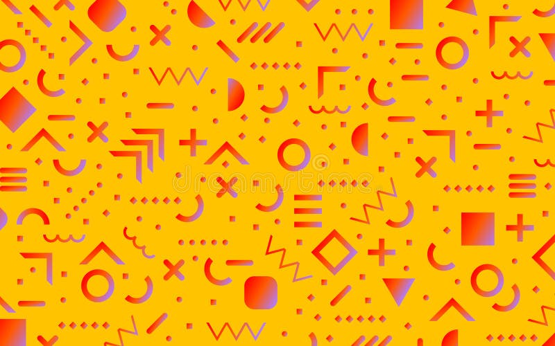 Geometric Pattern with Different Shapes Stock Illustration ...