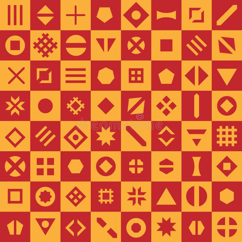 Geometric Pattern with Different Shapes Stock Illustration ...