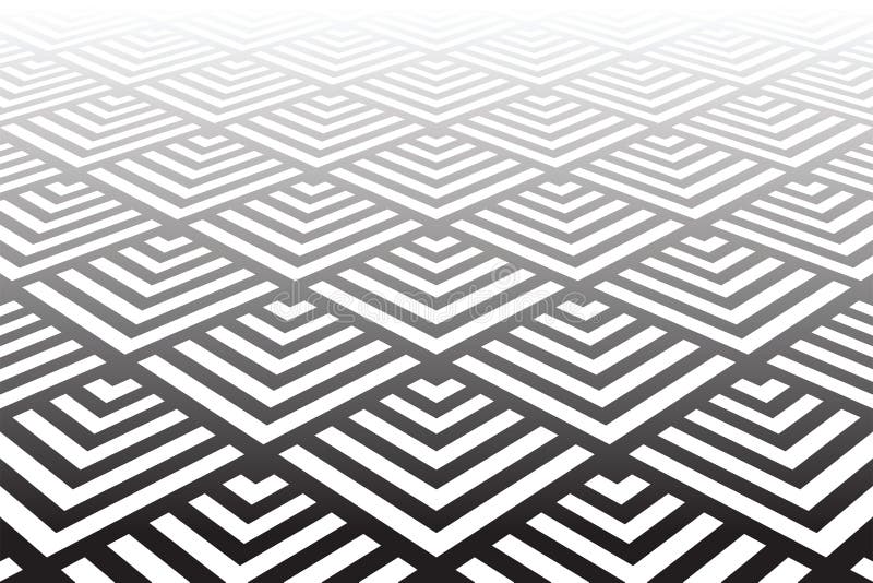 Geometric Pattern. Diminishing Perspective View. Stock Vector ...