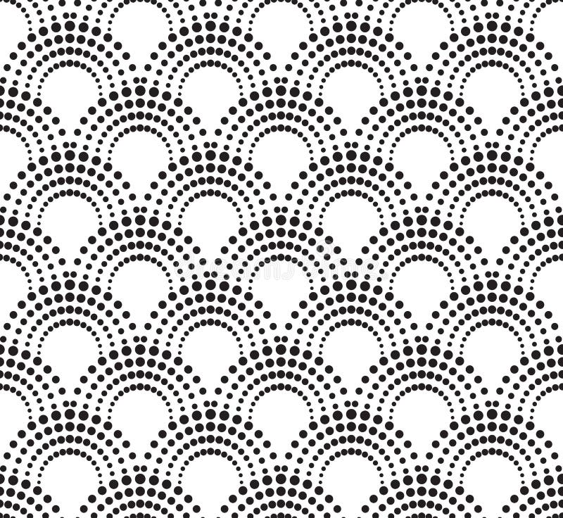 Geometric Pattern with Dotted Arches Stock Vector - Illustration of ...