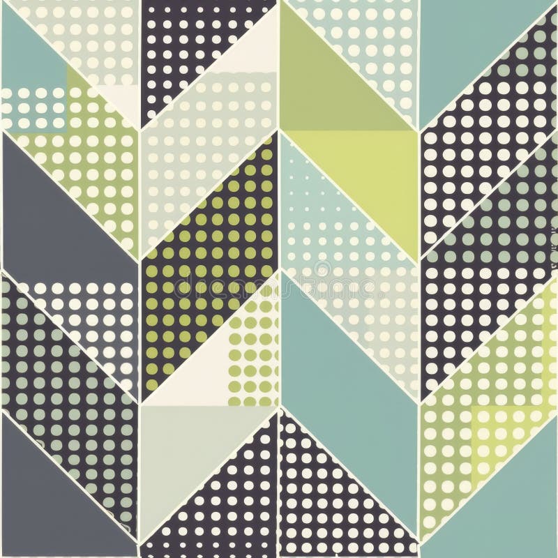 Geometric Pattern with Dotted Textures in Earthy Color Palette Stock ...