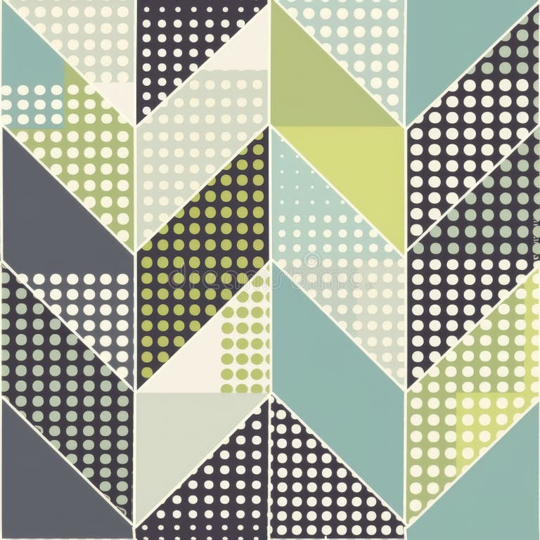 Geometric Pattern with Dotted Textures in Earthy Color Palette Stock ...