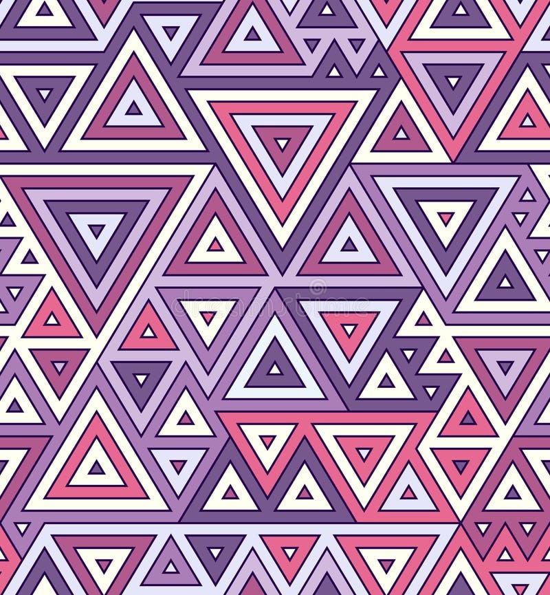 Geometric Pattern with an Ethnic Design with Multicolored Triangles in ...