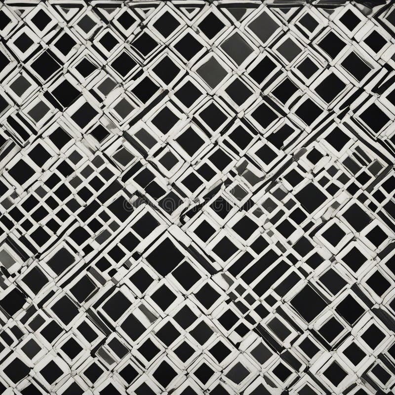 Geometric Pattern _A Fado Tile Pattern with a Square Shape and a Black ...