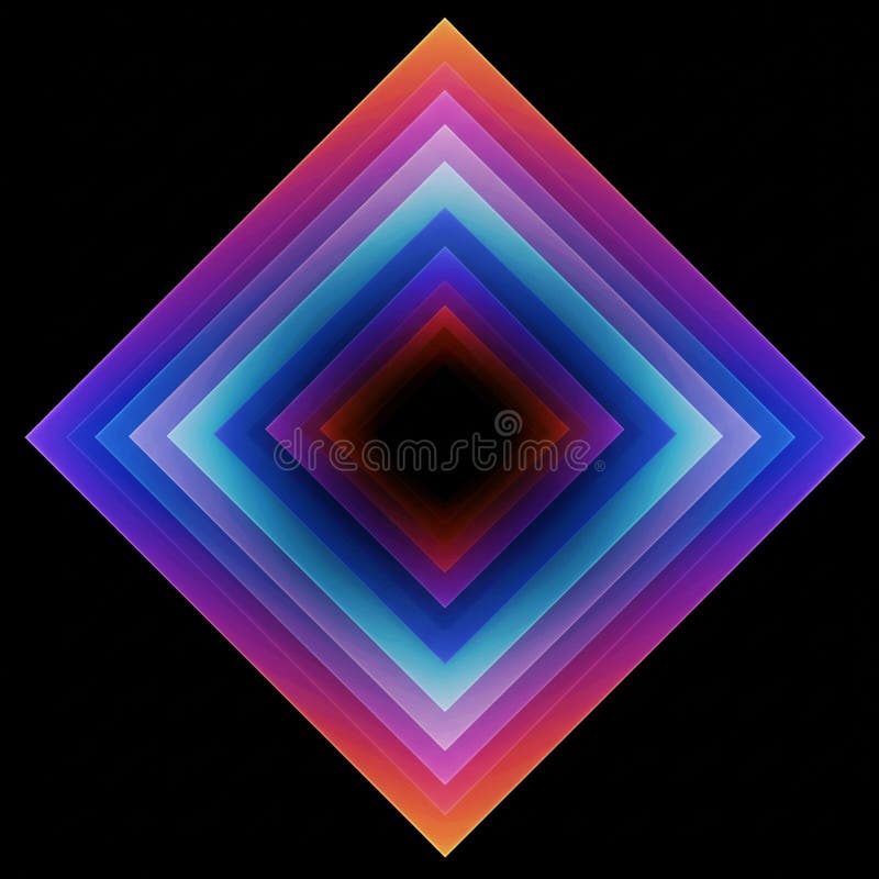 A Geometric Pattern Features Concentric Diamond Shapes with a Gradient ...