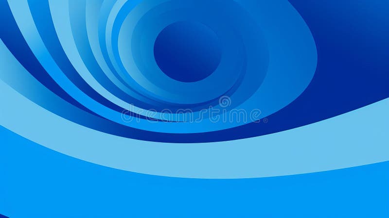 Mesmerizing Blue Vortex Abstract Art with Concentric Circles Stock Illustration - Illustration ...