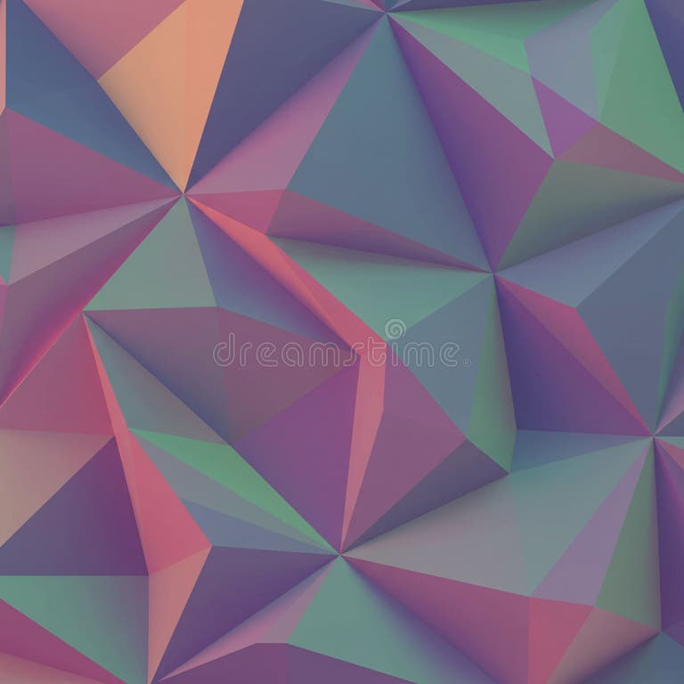 Geometric Pattern Featuring 3D Triangular Facets in a Tessellated ...