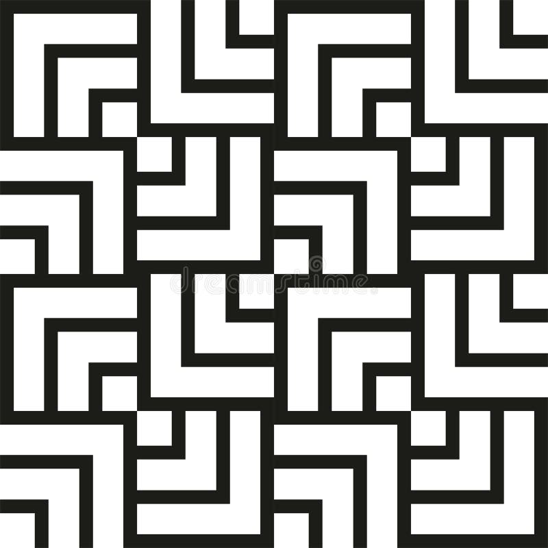 Geometric Pattern Featuring a Grid of Interlocking L-shaped Designs ...