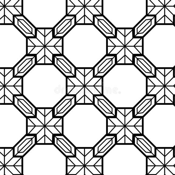 Geometric Pattern Featuring Interconnected Octagons and Diamond Shapes ...