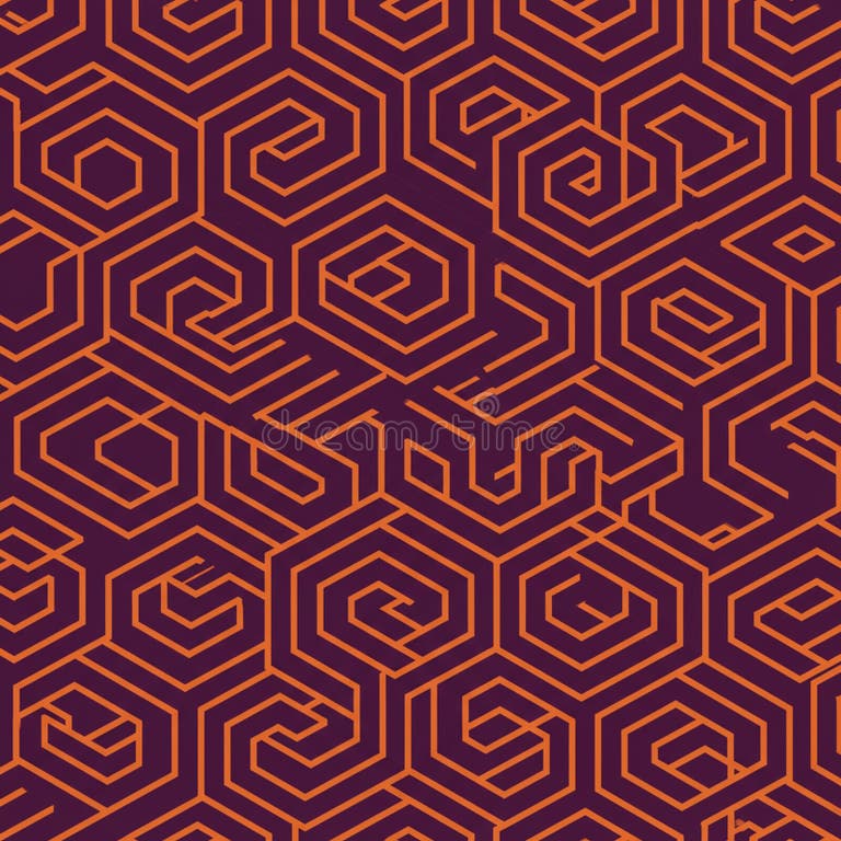 Geometric Pattern Featuring Interlocking Hexagonal Spiral Shapes in ...