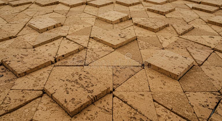 Geometric Pattern Featuring Interlocking Hexagonal and Triangular Cork ...