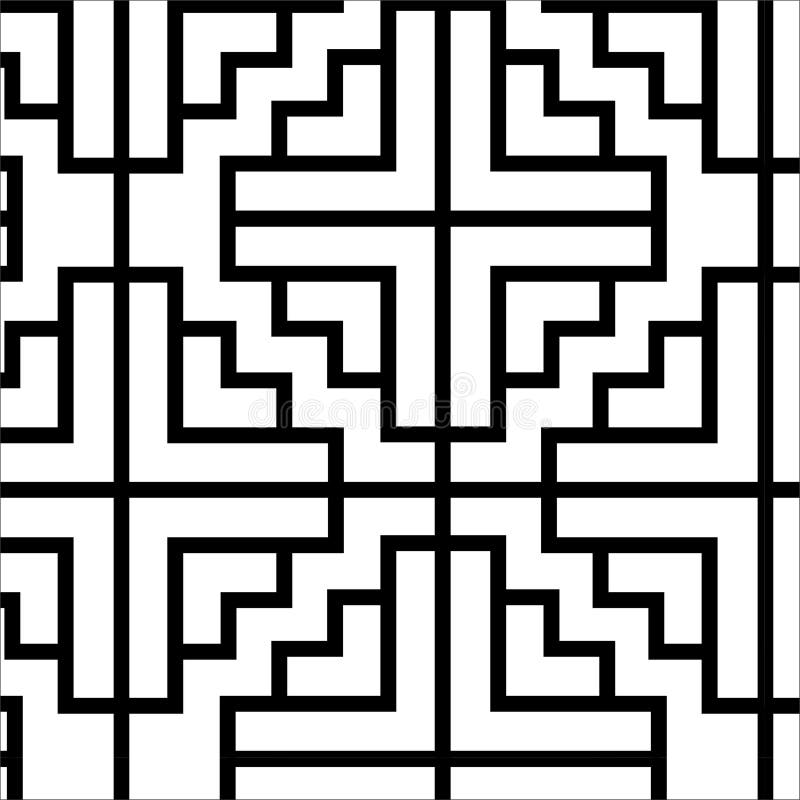 Interlocking Lines Seamless Pattern Stock Vector - Illustration of thread, texture: 394820711