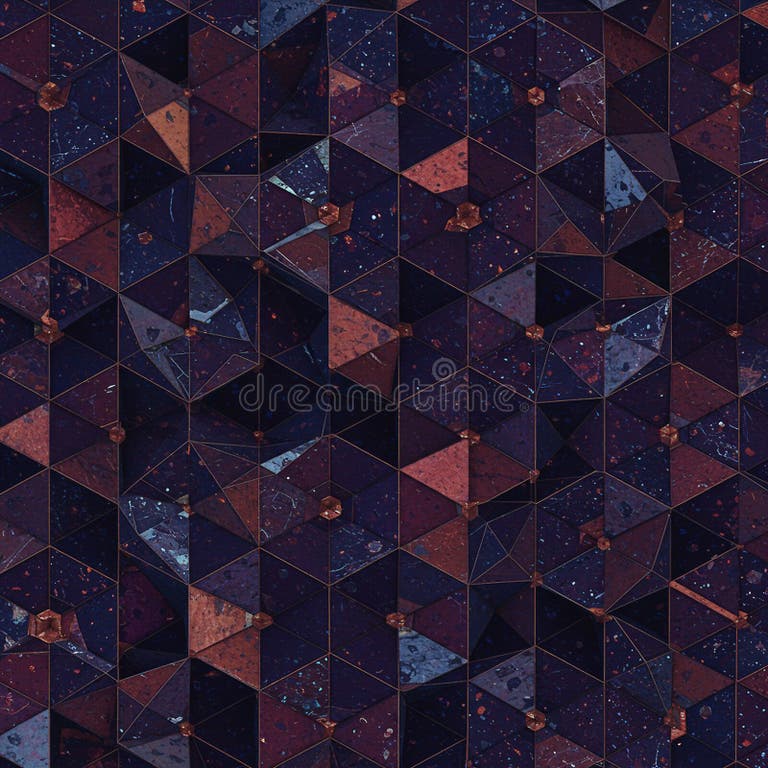 Geometric Pattern Featuring Interlocking Triangles and Hexagons, Creating a Stock Illustration ...