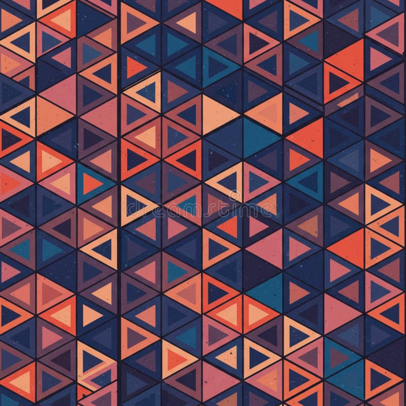Interlocking Triangles Tessellation. Contemporary Print with Repeated ...