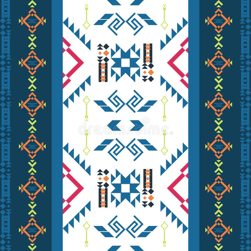 Geometric Pattern on Navy and White Background in Gray Orange Tones ...