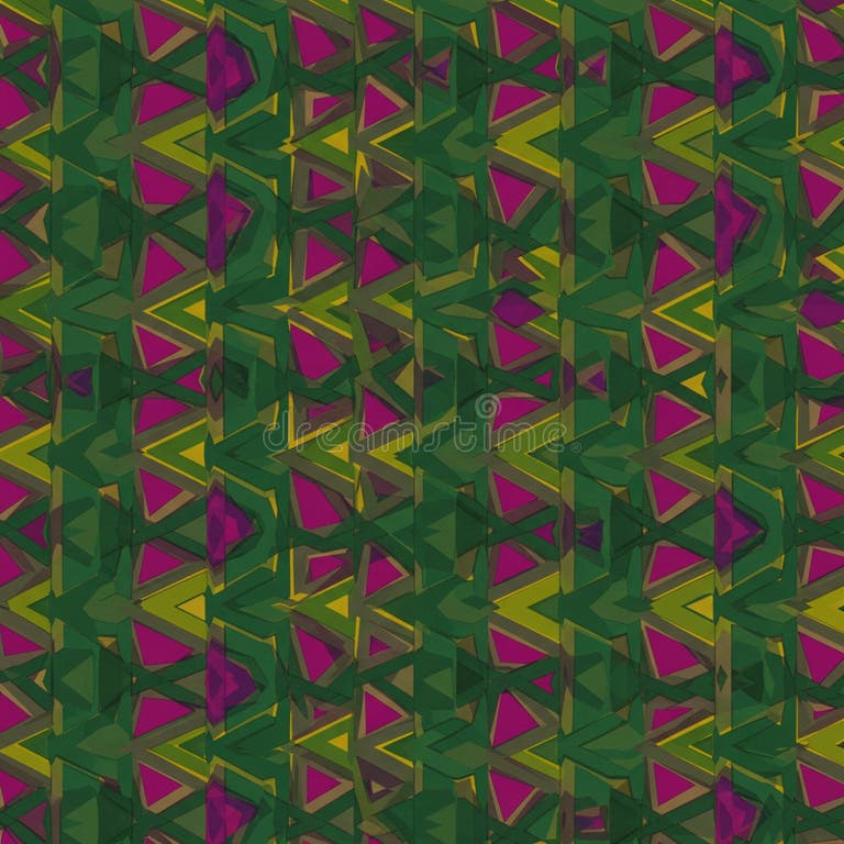Geometric Pattern Featuring Overlapping Triangles in Shades of Green ...
