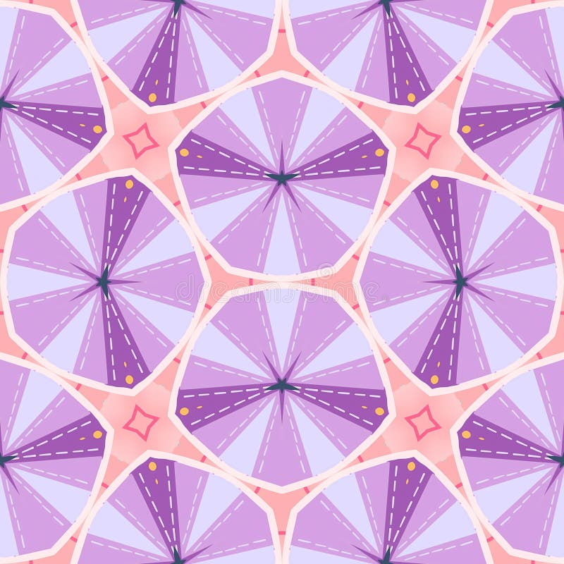 Geometric Pattern with Purple Shapes and Dotted Lines Stock ...