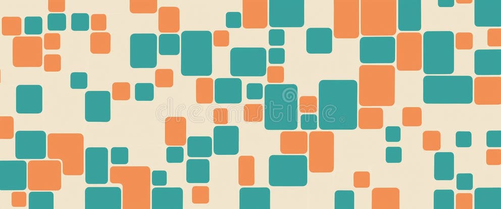 Geometric Pattern Featuring Scattered Rounded Rectangles in Shades ...