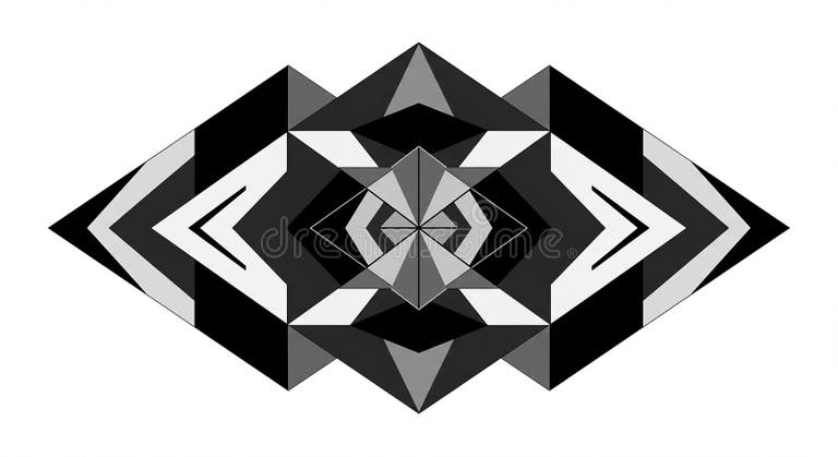 Geometric Pattern Featuring a Symmetrical Arrangement of Triangles ...