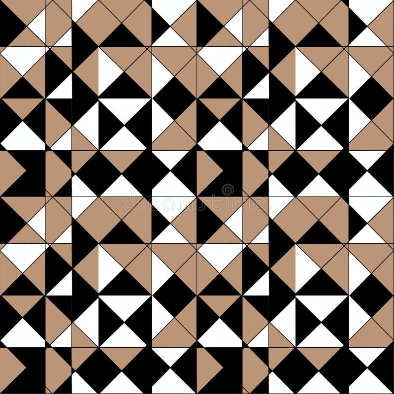 Geometric Pattern Featuring Triangles and Squares in a Repeating Design ...