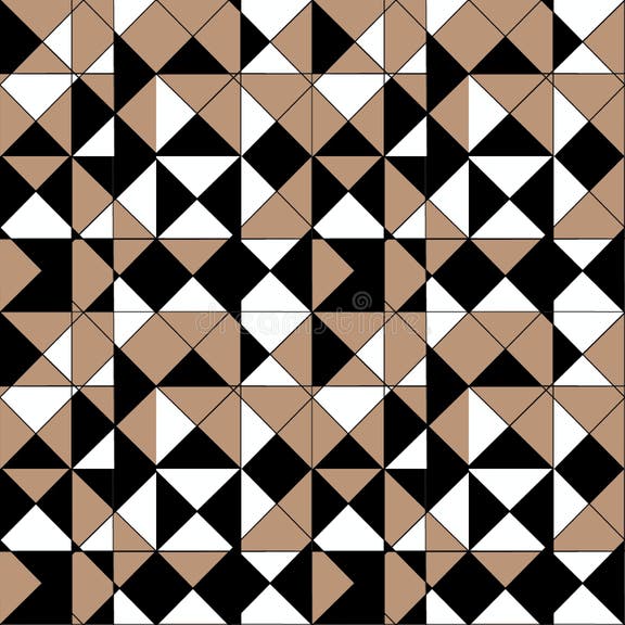 Geometric Pattern Featuring Triangles and Squares in a Repeating Design ...