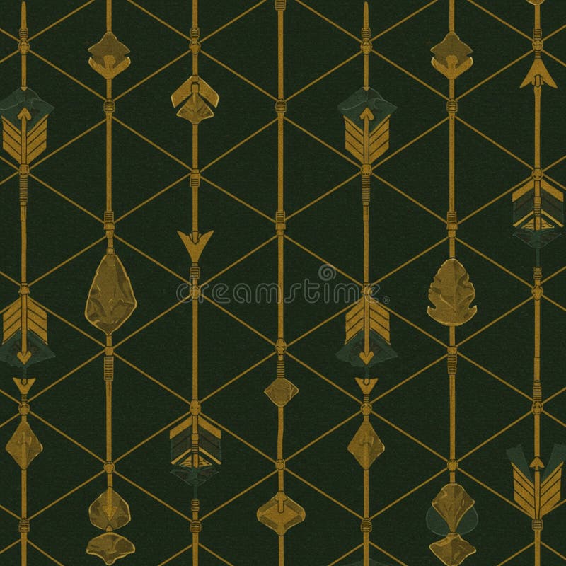 Geometric Pattern Featuring Vertically Aligned Arrows with Diverse ...