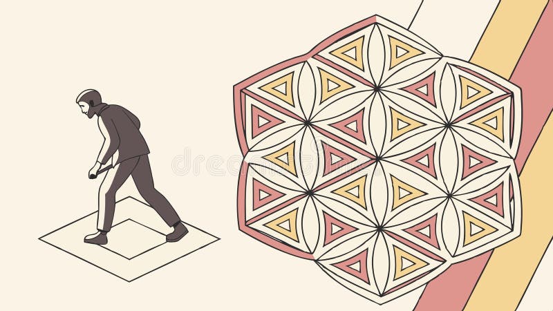 Geometric Pattern Floor Vector, Tile Design Art, Modern Surface Texture ...