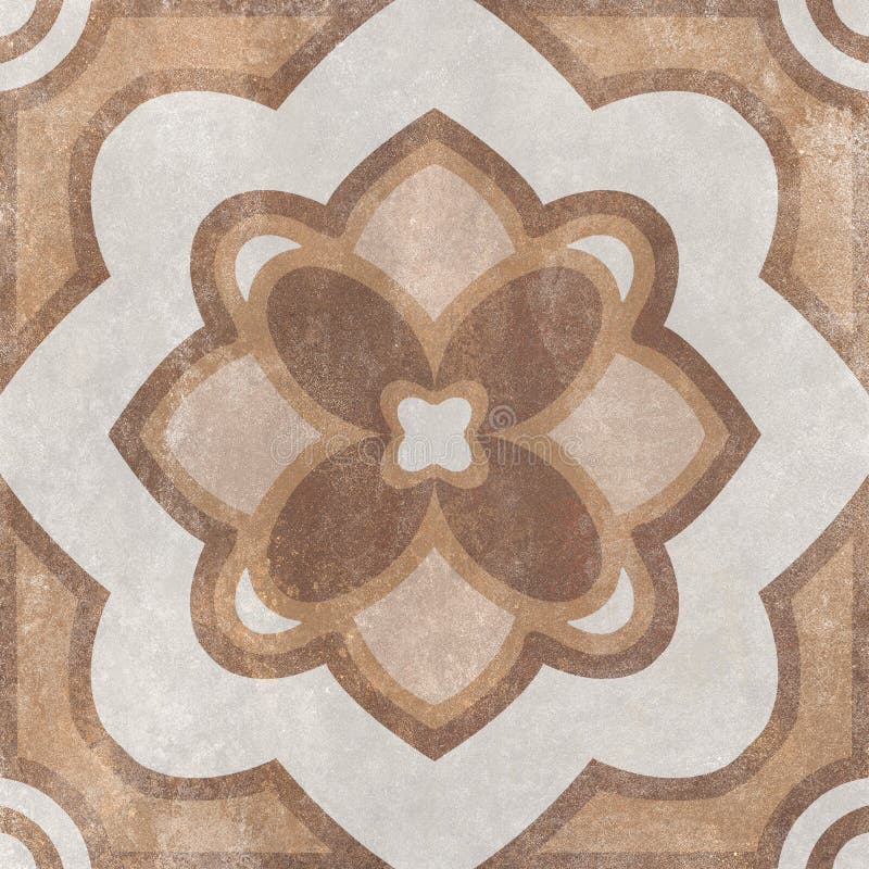 Geometric Pattern Flower Shape Mosaic Floor and Wall Marble Tile Stock ...
