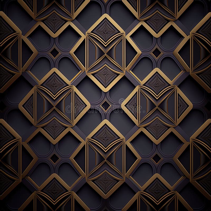 Geometric Pattern with Geometric Forms. Gold and Dark Blue Texture ...