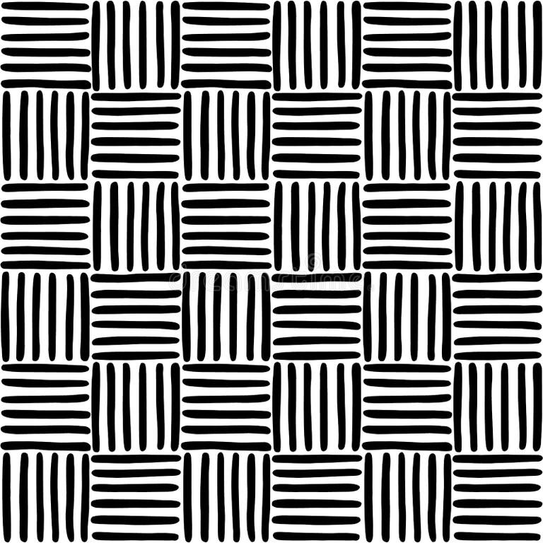 Seamless Pattern Hand Drawn Sketch Horizontal Lines Stock Illustrations ...