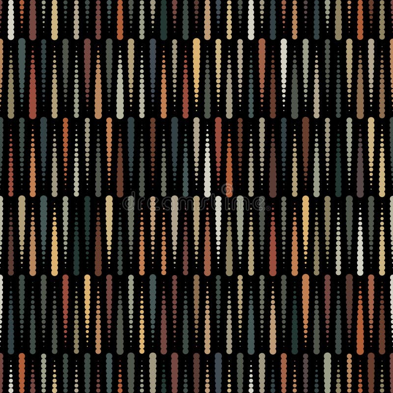 Geometric Pattern with Horizontal Stripes Composed of Dotted Lines on a ...