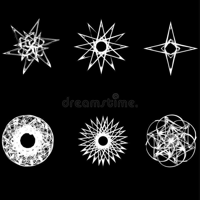 Geometric Pattern Icon Astrology Stars Astrology Geometric Pattern Set ...